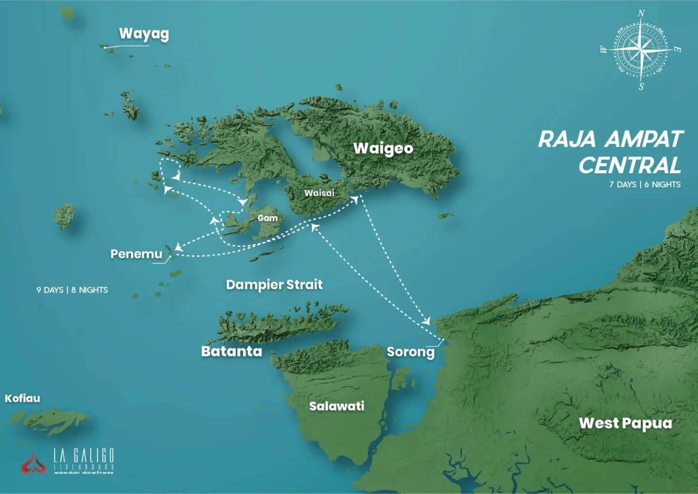 Central Raja Ampat Diving Itinerary | 7 Days 6 Nights - La Galigo